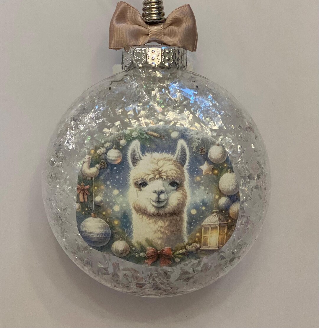 Alpaca Ornament Hand Decorated - Etsy