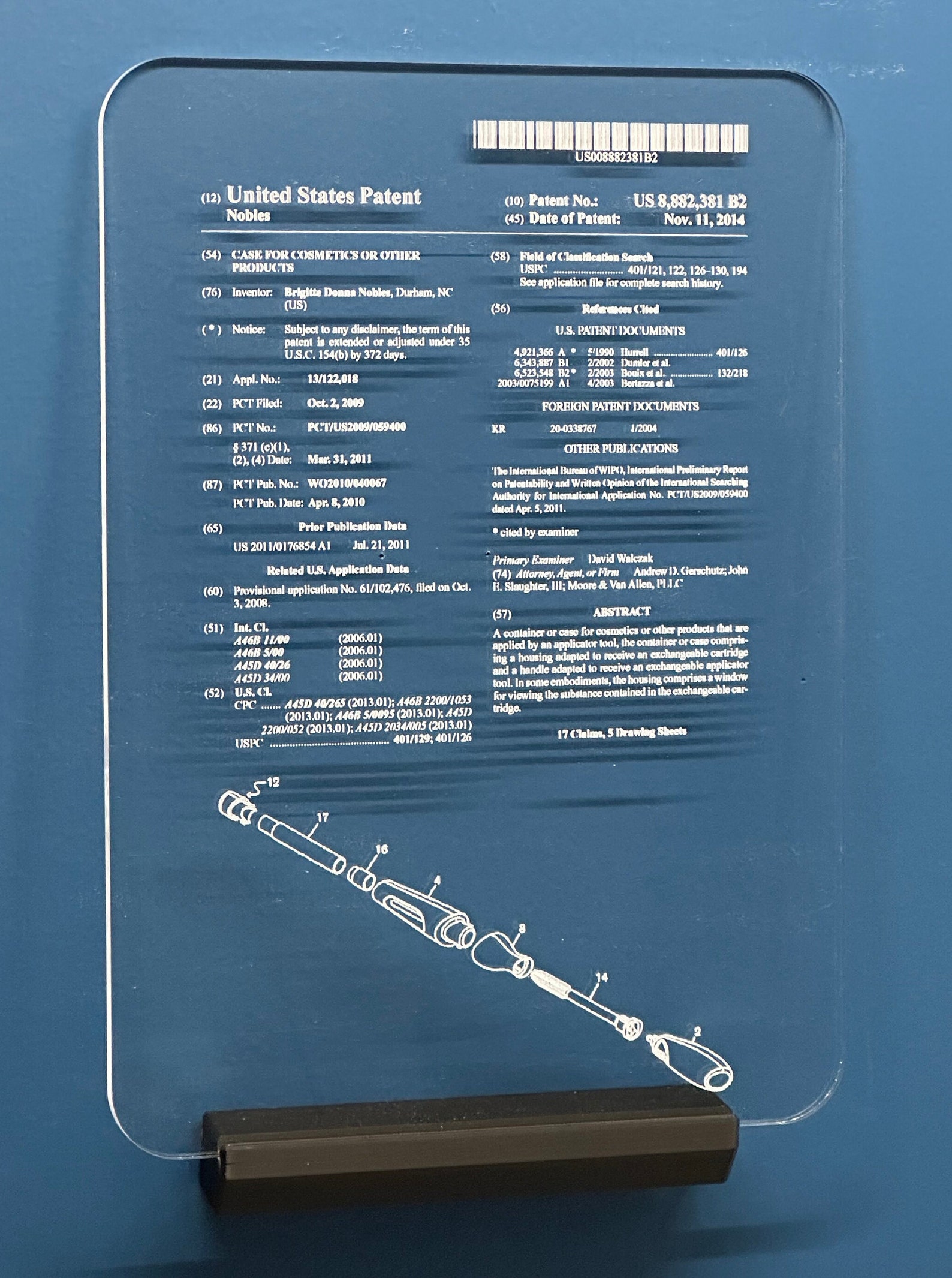 Custom Personalized Acrylic Patent Plaque - Etsy