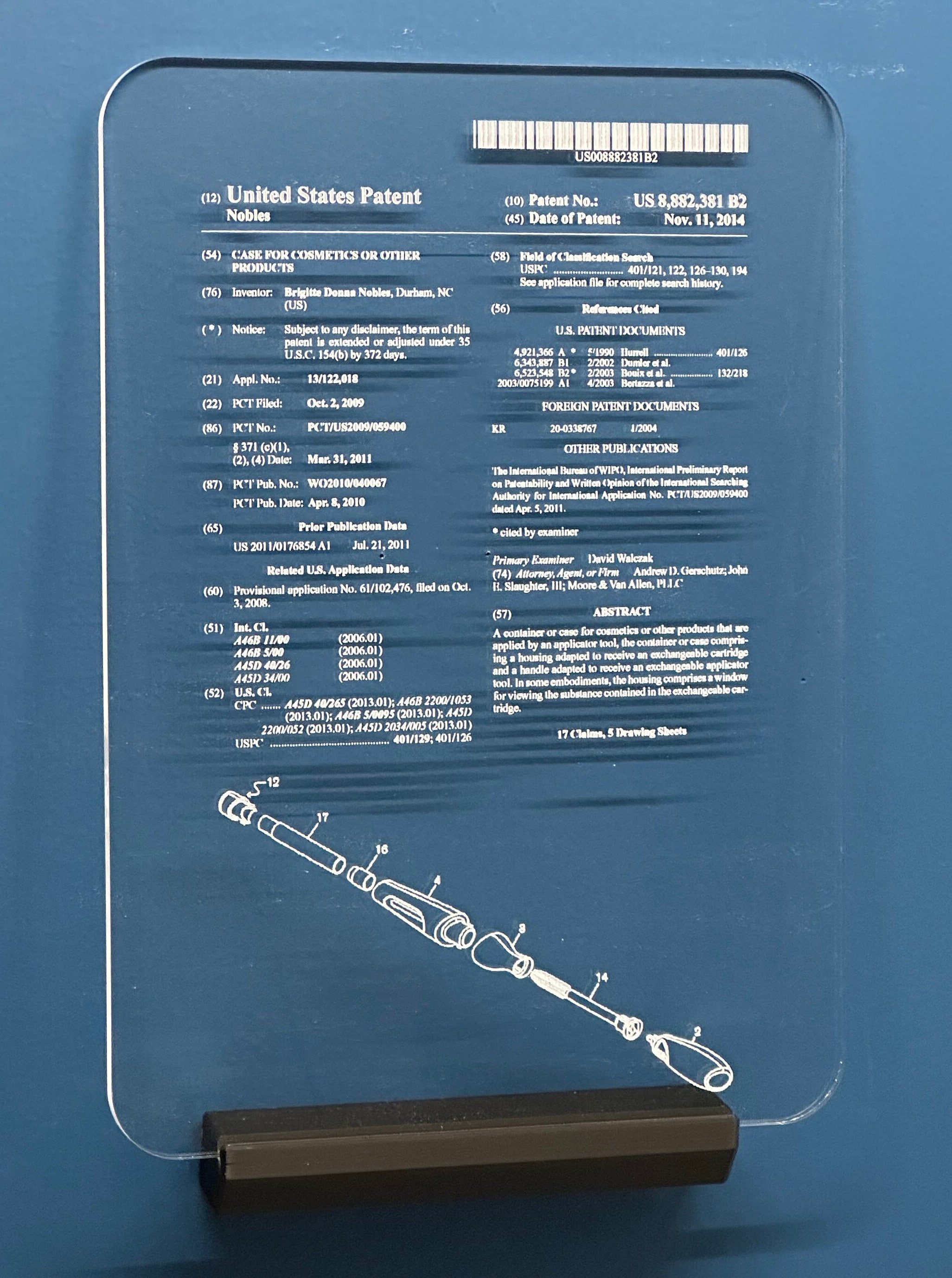 Custom Personalized Acrylic Patent Plaque - Etsy