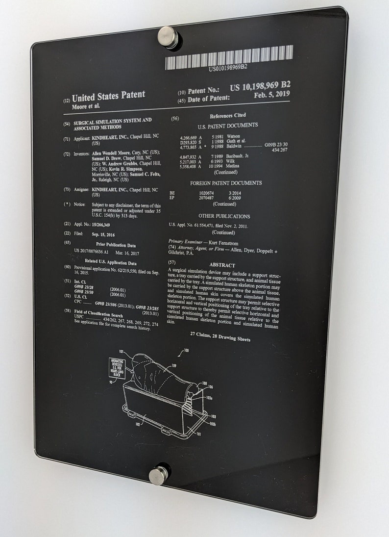 BLACK Custom Personalized Acrylic Patent Plaque - Etsy