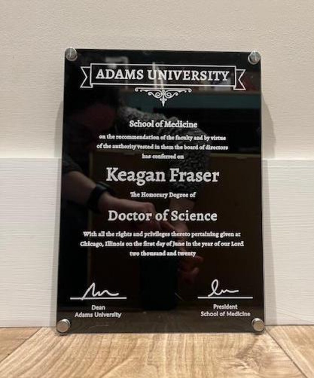 Custom Personalized Acrylic Graduation Diploma Plaque - Etsy