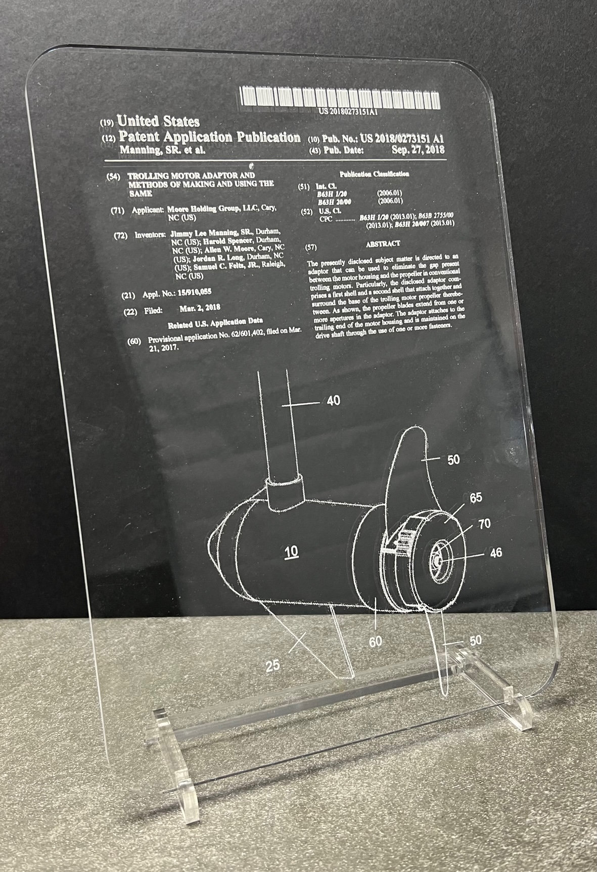 Custom Personalized Acrylic Patent Plaque - Etsy