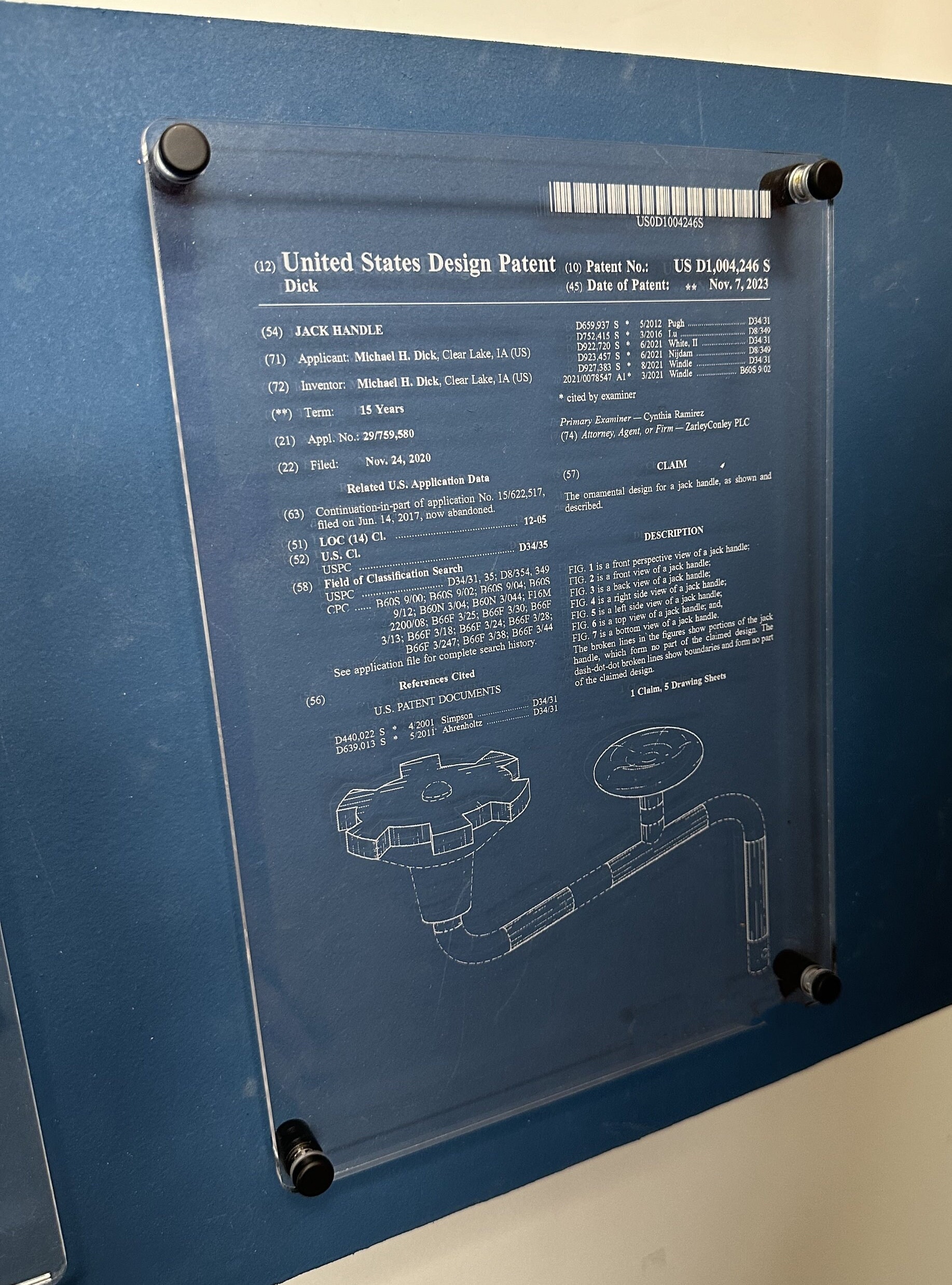 Custom Personalized Acrylic Patent Plaque - Etsy