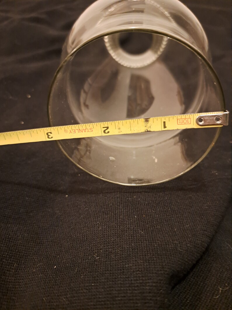 Hurricane Glass Shade Vintage Old Scalloped Top Etsy