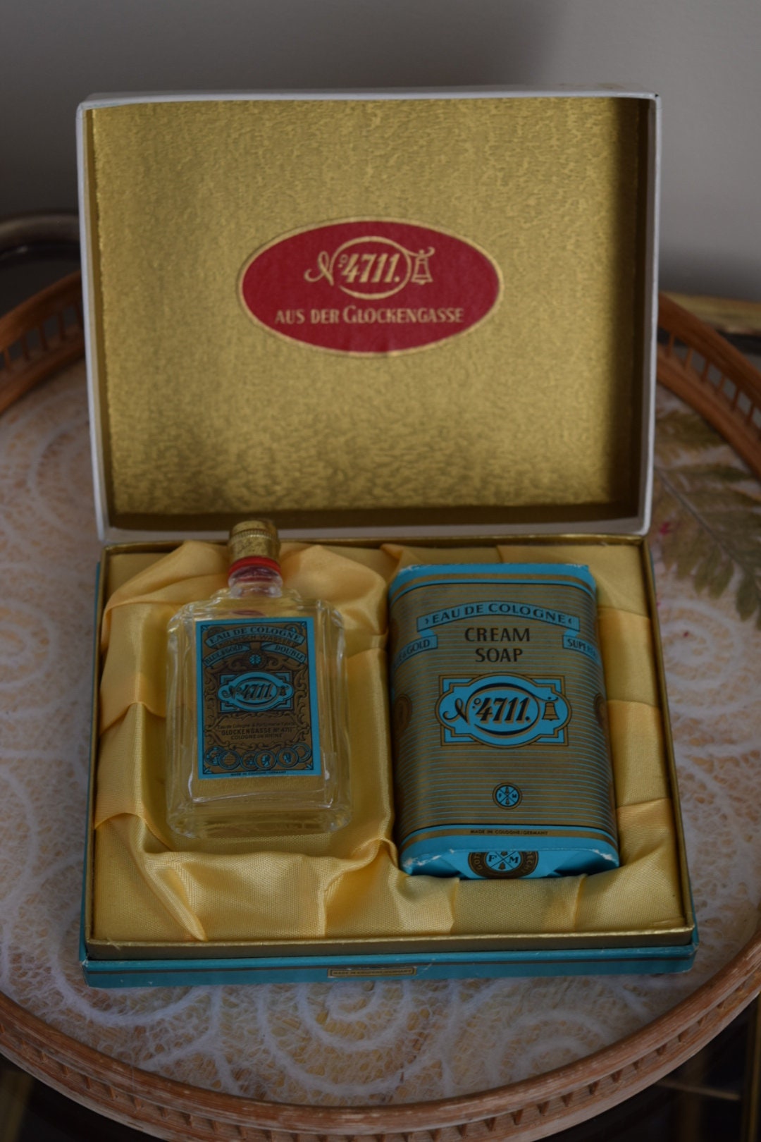 Vintage 1970s 4711 Eau De Cologne Perfume Bottle and Bar Soap Set New ...