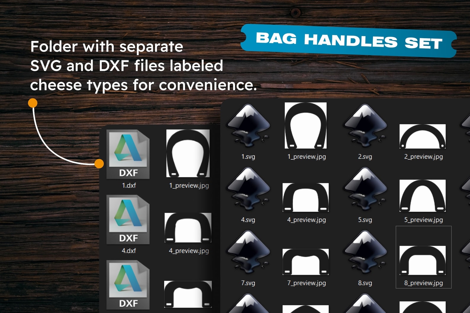 Bag Handles SVG for Laser Cut Files Big Set Bag Making DXF - Etsy