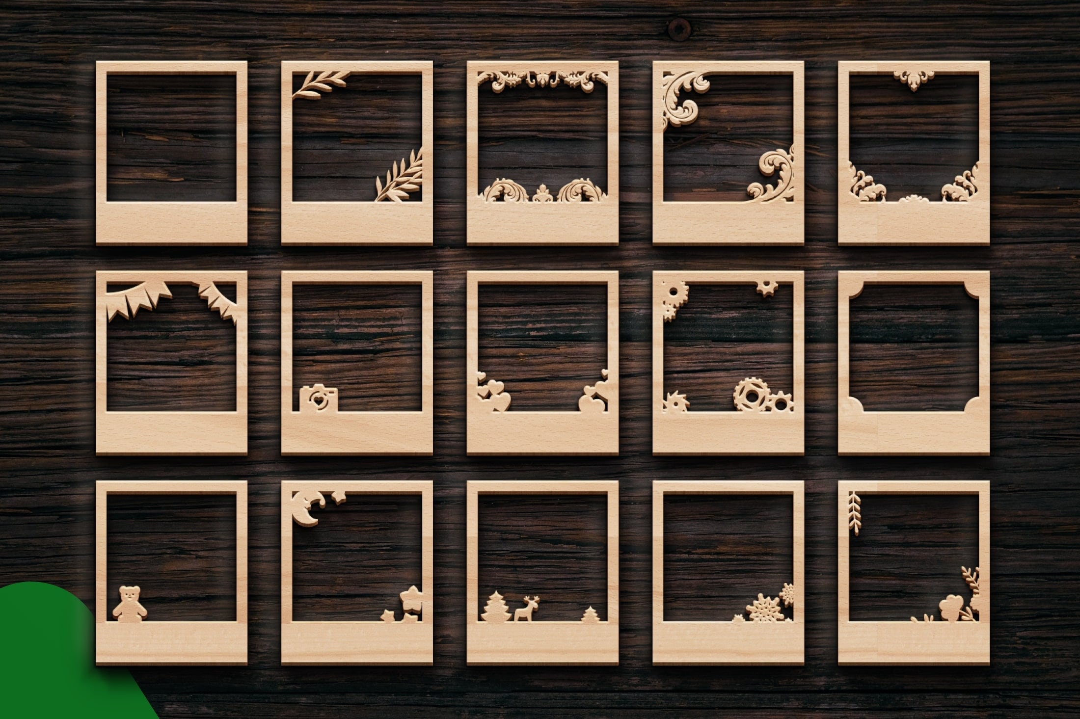 Photo Frame Set Svg Laser Cut Files Cnc Wood Working Laser Cut - Etsy