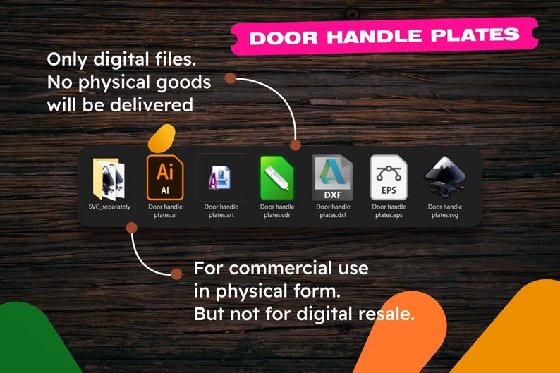 Laser Cut Door Handle Plates, Glowforge SVG Files (digital Download) - Etsy