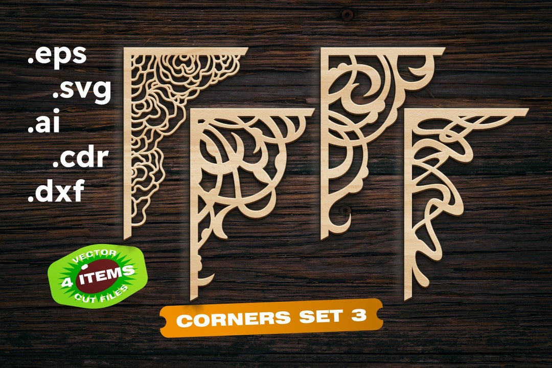 Swirl Corner Bracket SVG, CNC Laser Cut Files (digital Download) - Etsy UK