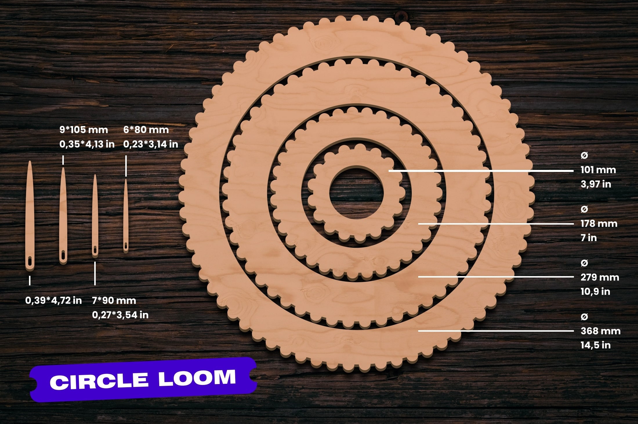 Circle Loom Set SVG Laser Cut Files Svg Dxf Vector Cut Files - Etsy UK