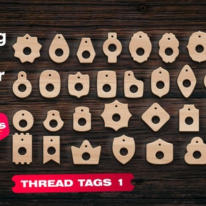 Thread Tag Svg Set 1 Embroidery Floss Sorter Floss Holder Laser Cut ...