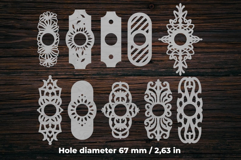Laser Cut Door Handle Plates, Glowforge SVG Files (digital Download) - Etsy