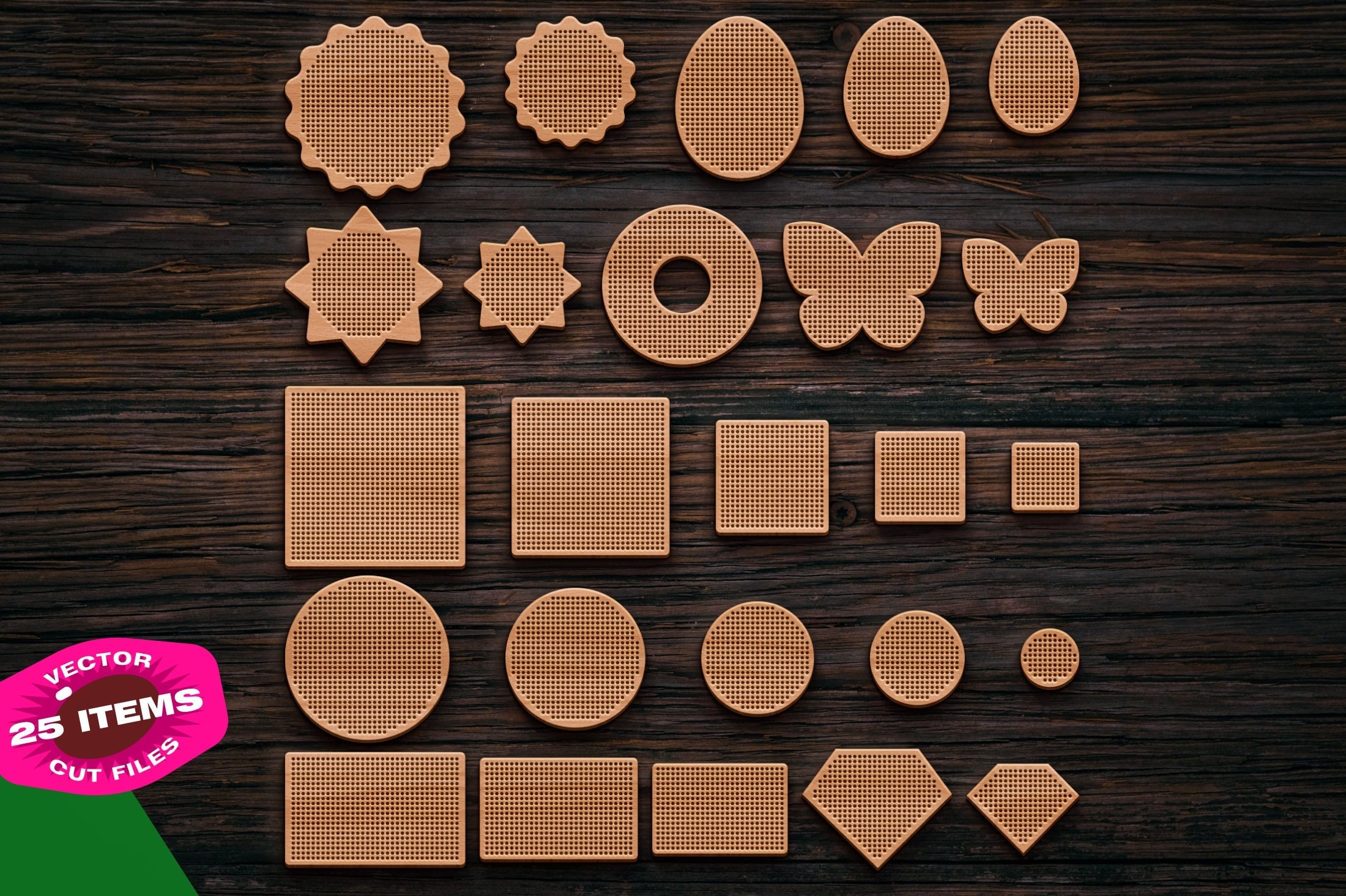Cross Stitch Blanks SVG Set, Wooden Embroidery Base (digital Files) - Etsy