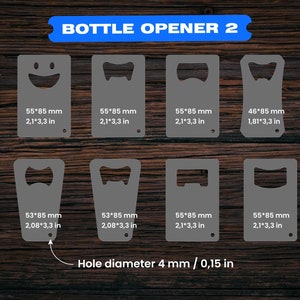 Bottle Opener SVG Credit Card Bottle Opener Dxf Laser Cut Files Dxf Files for Cnc Files for Wood ...