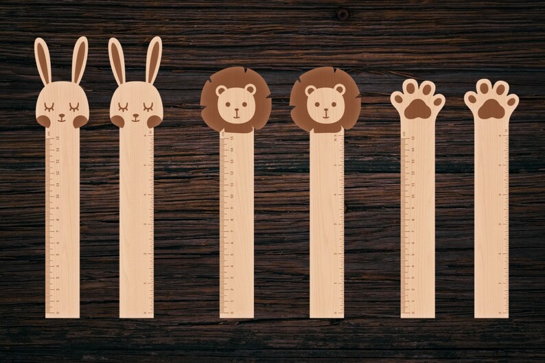 Animal Ruler SVG, Laser Cut Files (digital Download) - Etsy Canada