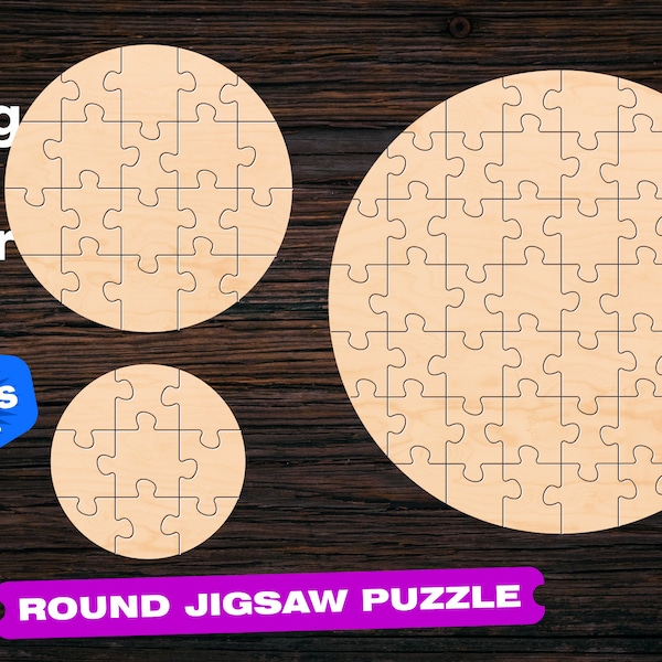 Round Jigsaw Puzzle - Etsy