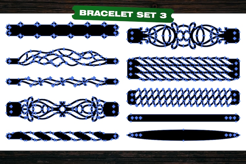 Bracelets Leather SVG Cuff Bracelet Template Blank Bracelets - Etsy