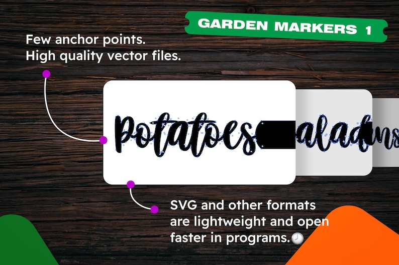 Vegetable Garden Marker SVG Laser Cut Files (digital Download) - Etsy