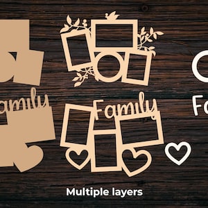 Photo Frame Set 1 Svg CNC Files for Wood Laser Cut File Dxf Files for ...
