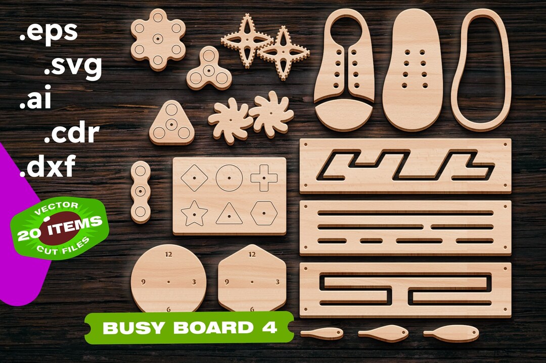 Busy Board Details SVG Busy Board Elements Laser Cut Files CNC File ...