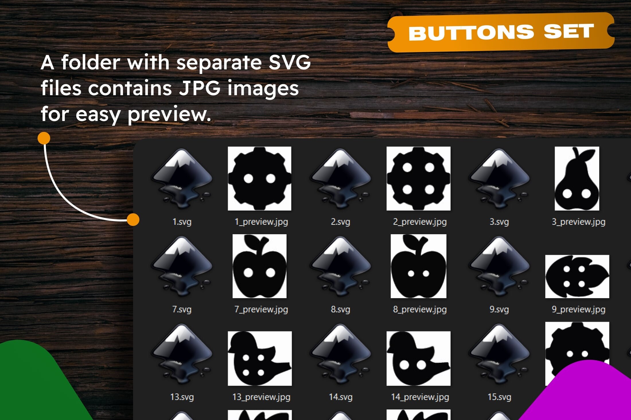 104 Buttons Set SVG, CNC Laser Cut Files for Woodworking - Etsy