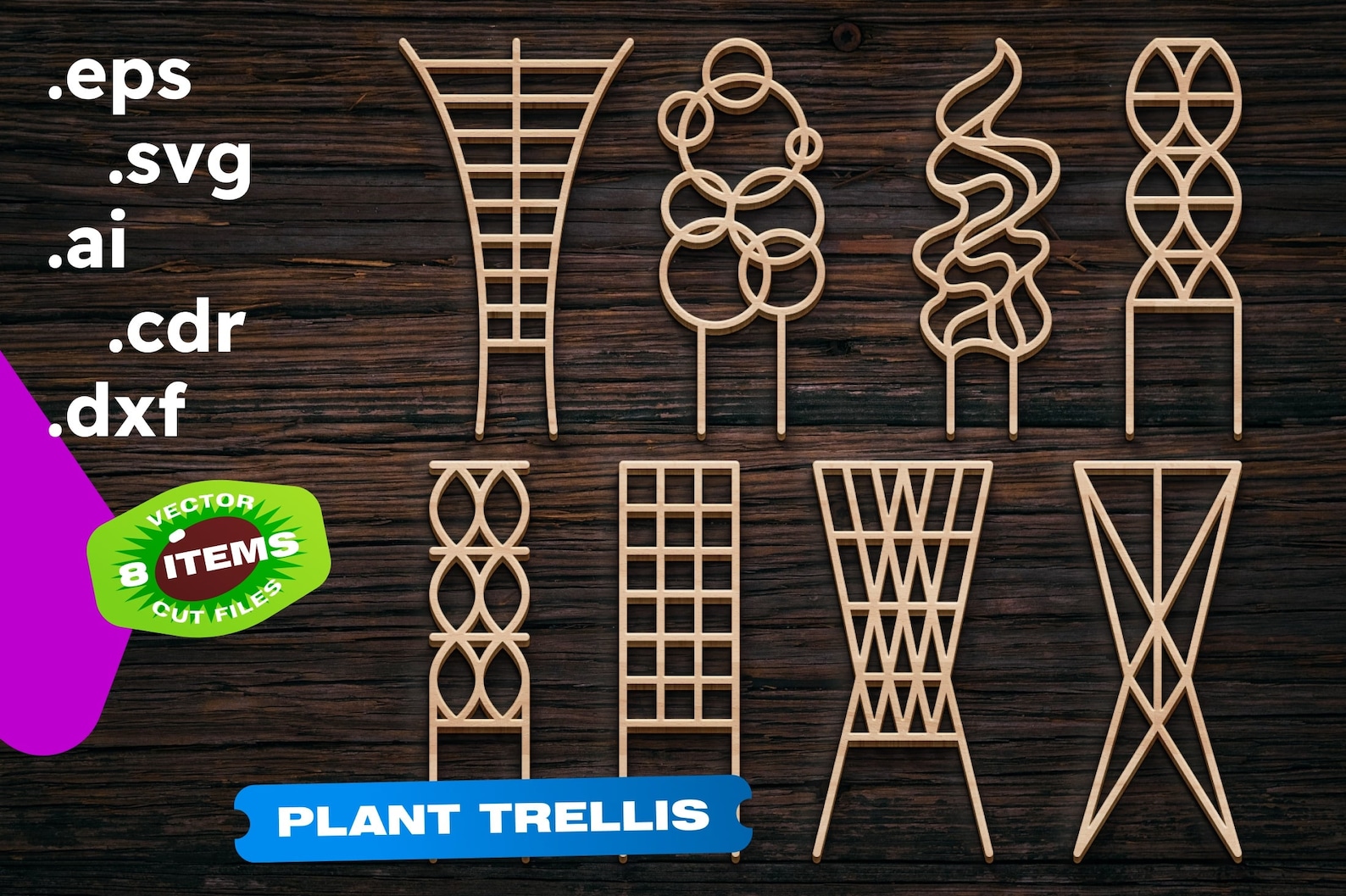 Plant Trellis SVG Houseplant Stakes Svg File Plant Stakes - Etsy