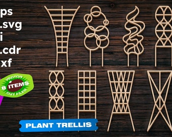 Plant Trellis 5 Laser SVG Cut File Glowforge Ready - Etsy