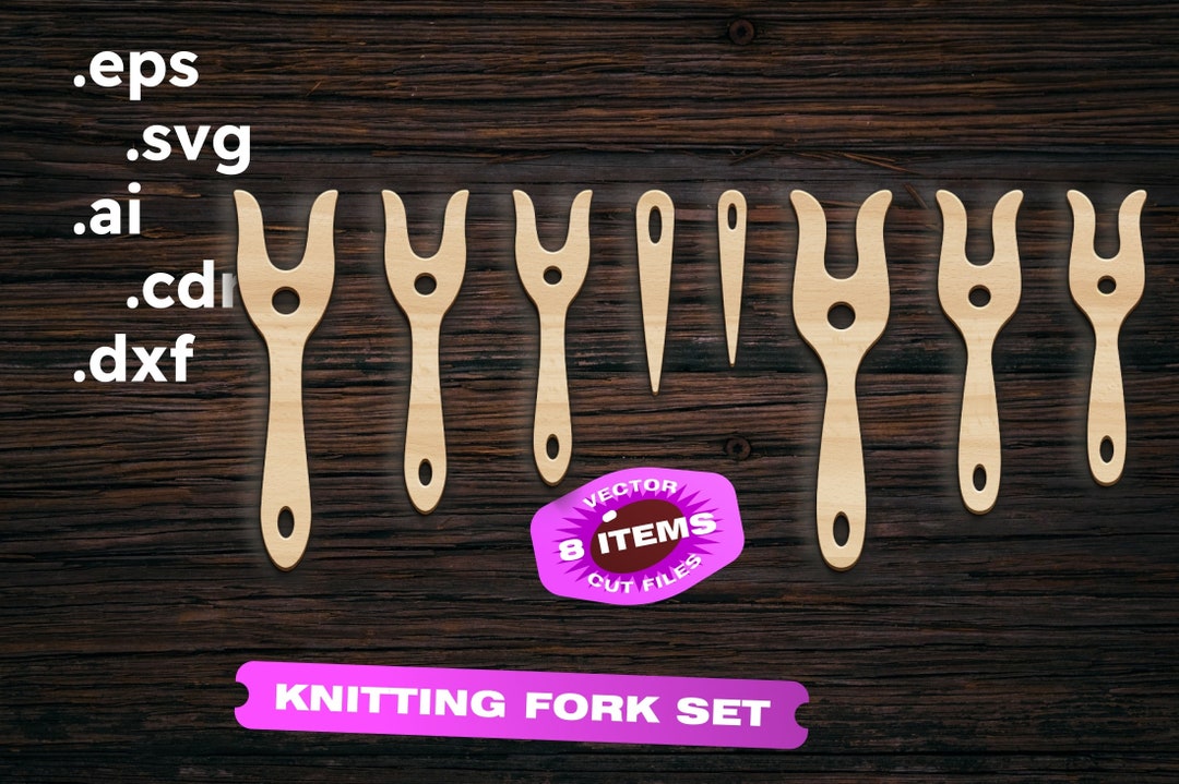 Knitting Fork SVG Laser Cut Files, Lucet Template (digital Download) - Etsy
