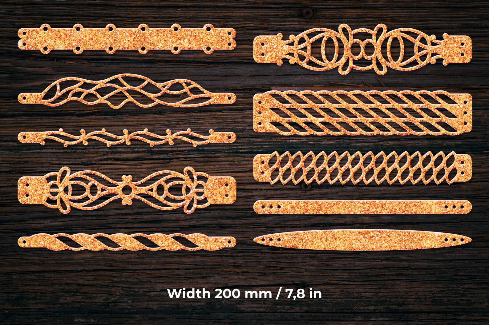 Bracelets Leather SVG Cuff Bracelet Template Blank Bracelets - Etsy