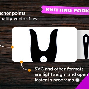 Knitting Fork Svg Laser Cut Files Lucet With Handle Dxf Cnc Vector ...