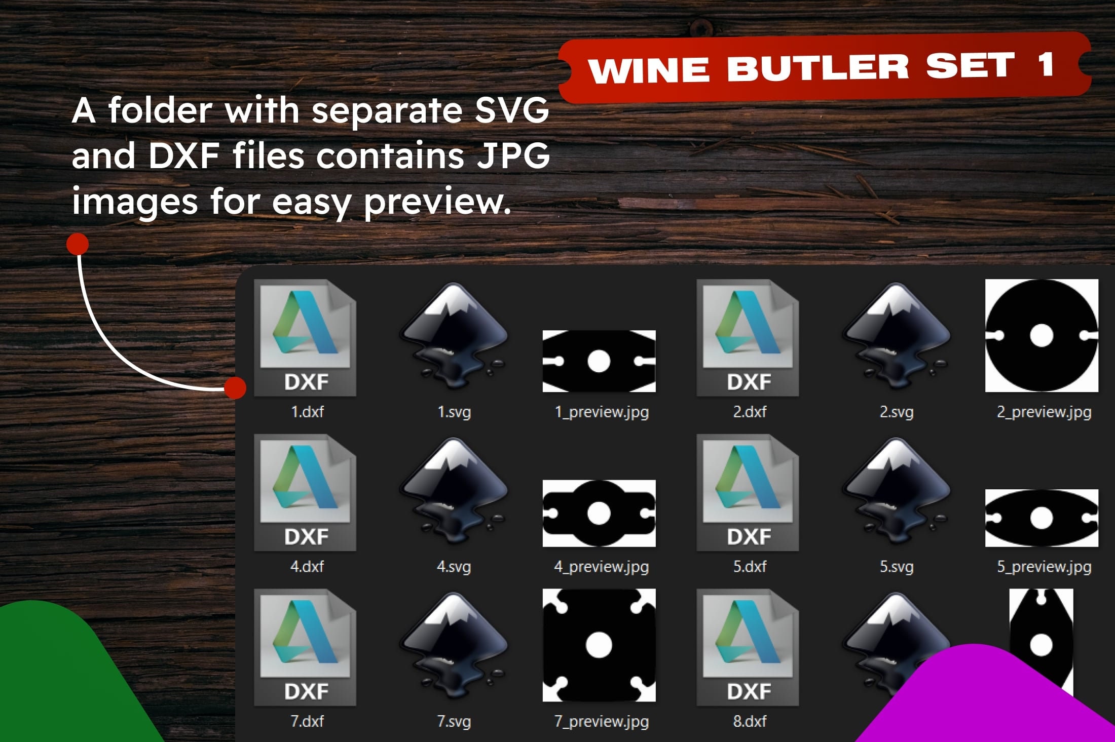 Wine Butler Svg Set 1 Dxf Laser Cut Files Cnc Router Lazer Cut - Etsy ...