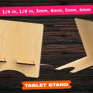 Tablet Stand SVG DXF Holder Desktop Holder Dock Office Laser Easel ...