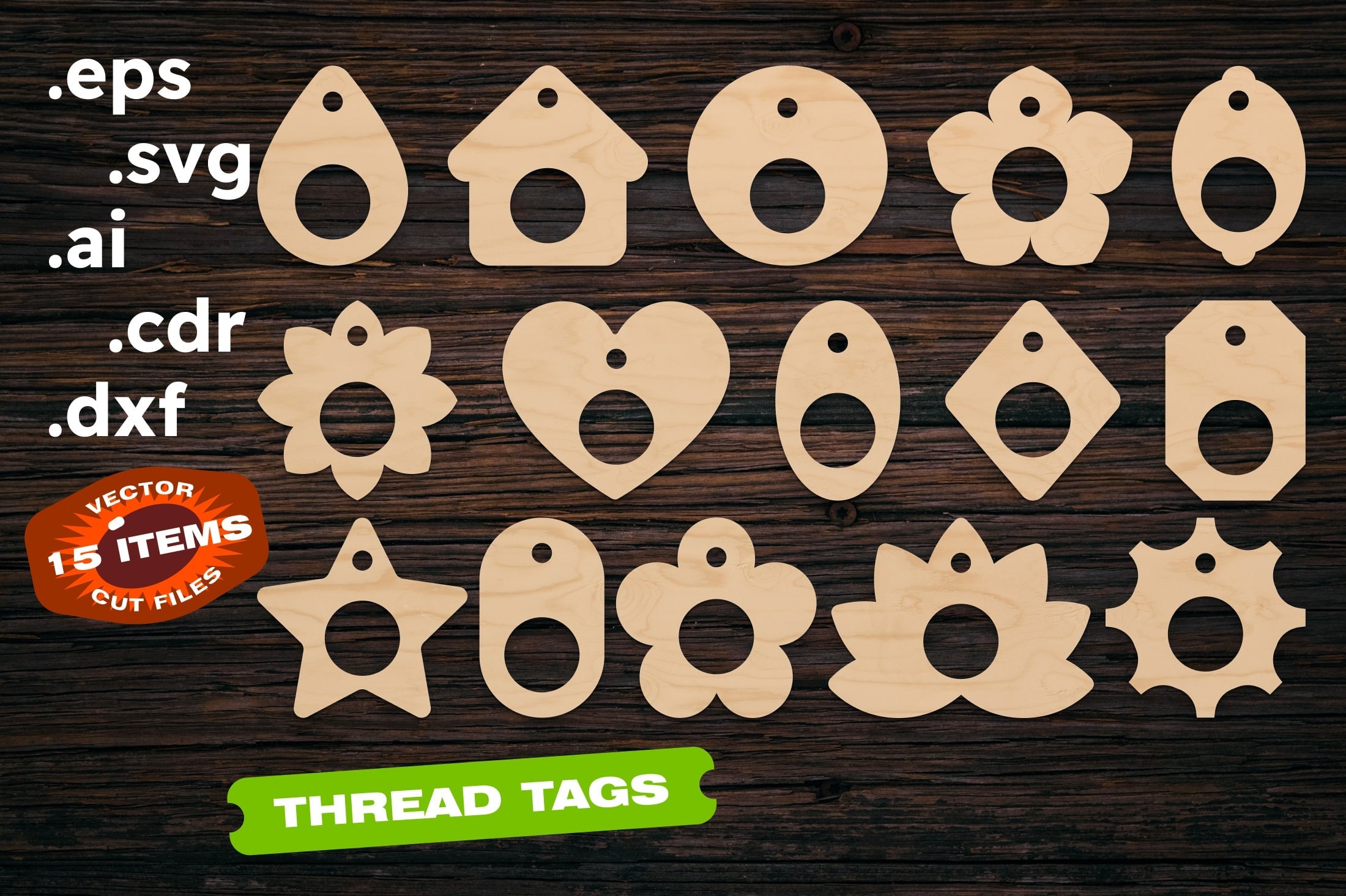 Thread Tags Svg Papercut Template Thread Storage Label Laser - Etsy