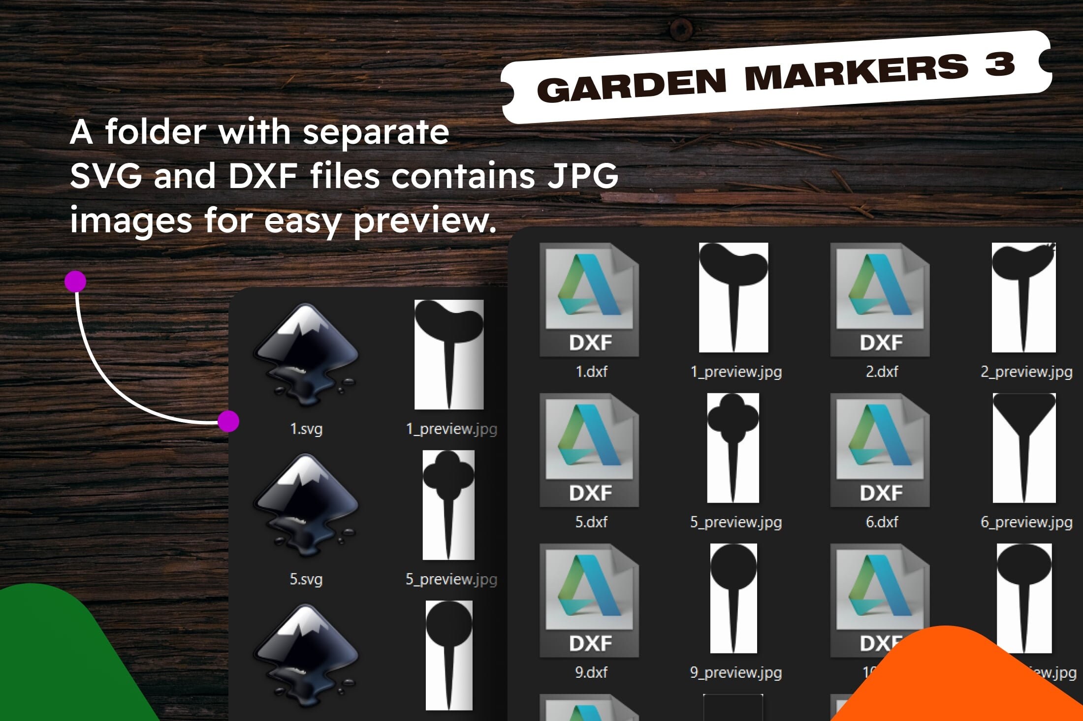 Vegetable Garden Markers Set Svg Laser Cut Files Vegetable - Etsy