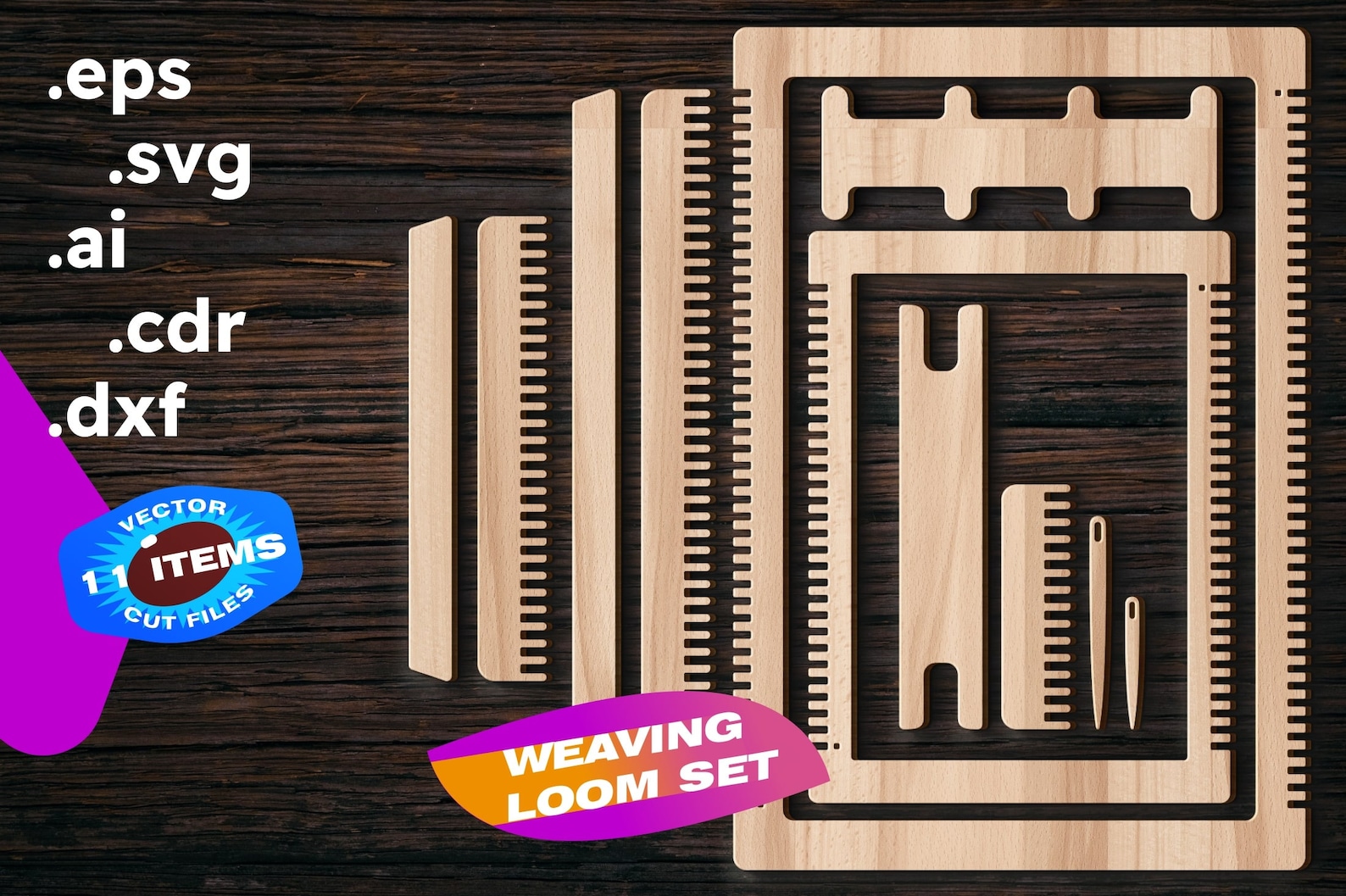 Weaving Loom Set 1 SVG Laser Cut Files (digital Download) - Etsy