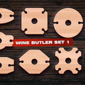 Wine Butler Svg Set 1 Dxf Laser Cut Files Cnc Router Lazer Cut for ...