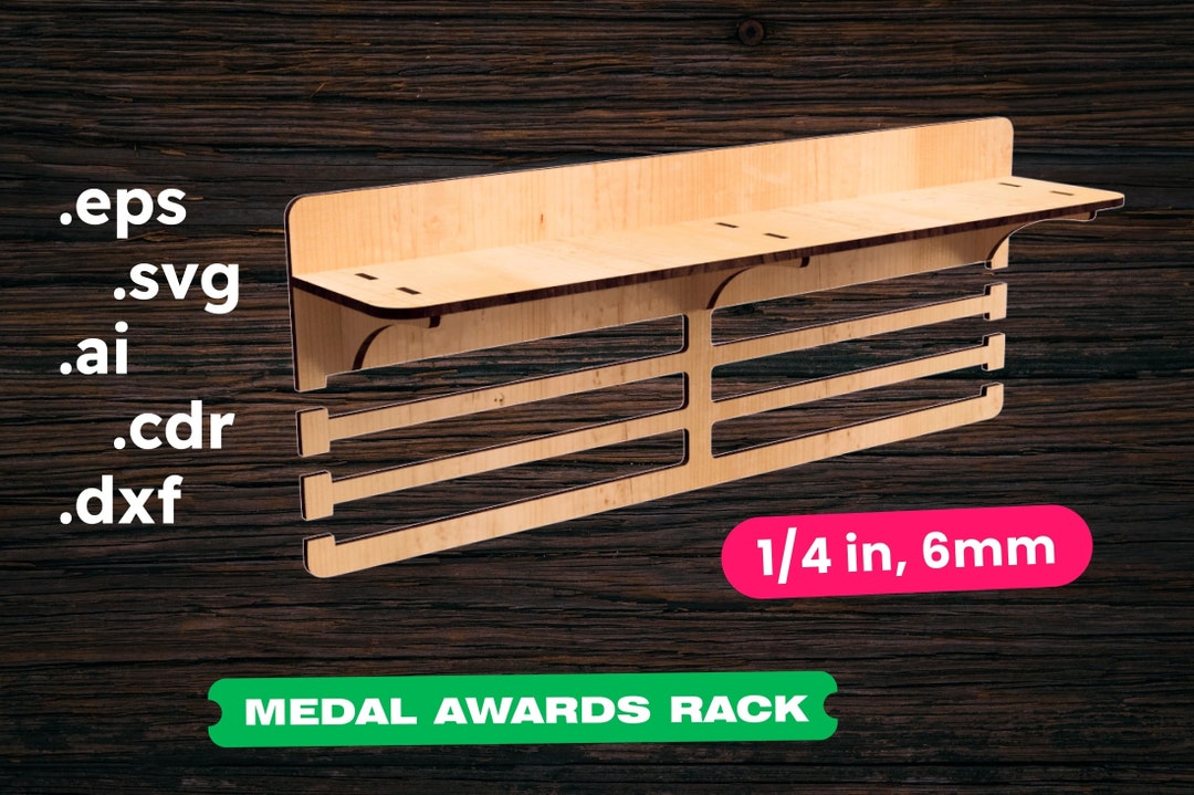 Award Medal Holder Svg Dxf Files for Medal Display Hanger Laser Cut ...