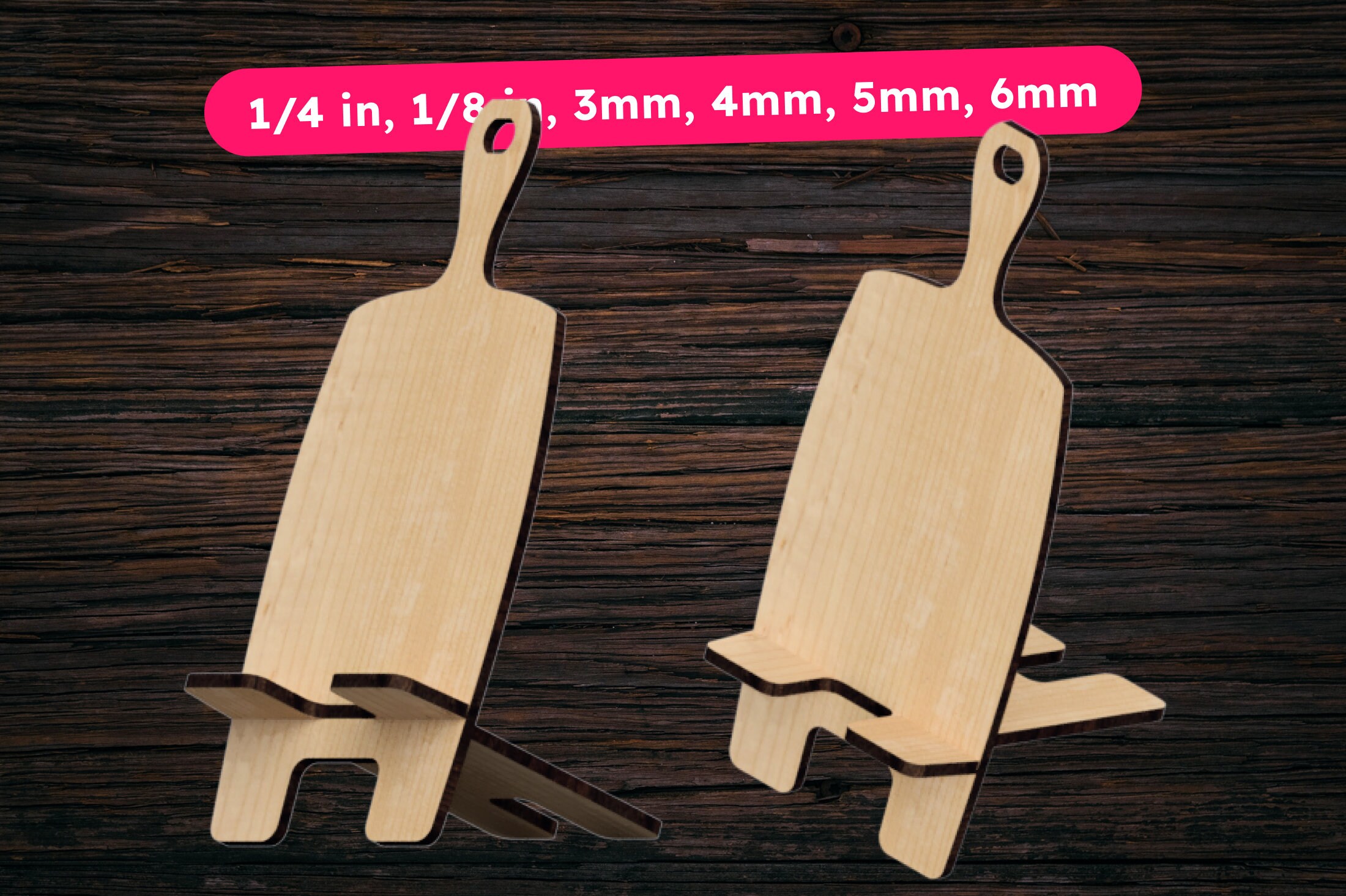 Phone Stand Svg Cutting Board Phone Stand Laser Cut Files - Etsy
