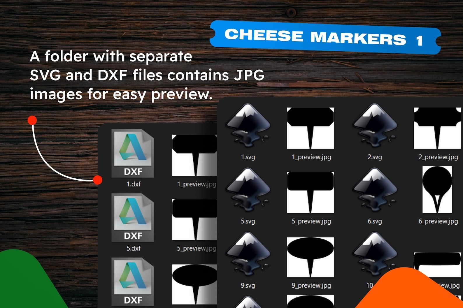 Cheese Markers 1 Set Svg Laser Cut Files Cheese Board Labels - Etsy