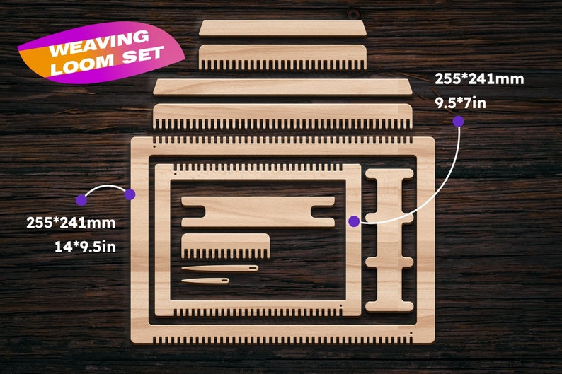 Weaving Loom Set 1 Svg Laser Cut Files Svg Dxf Dxf Files for - Etsy UK