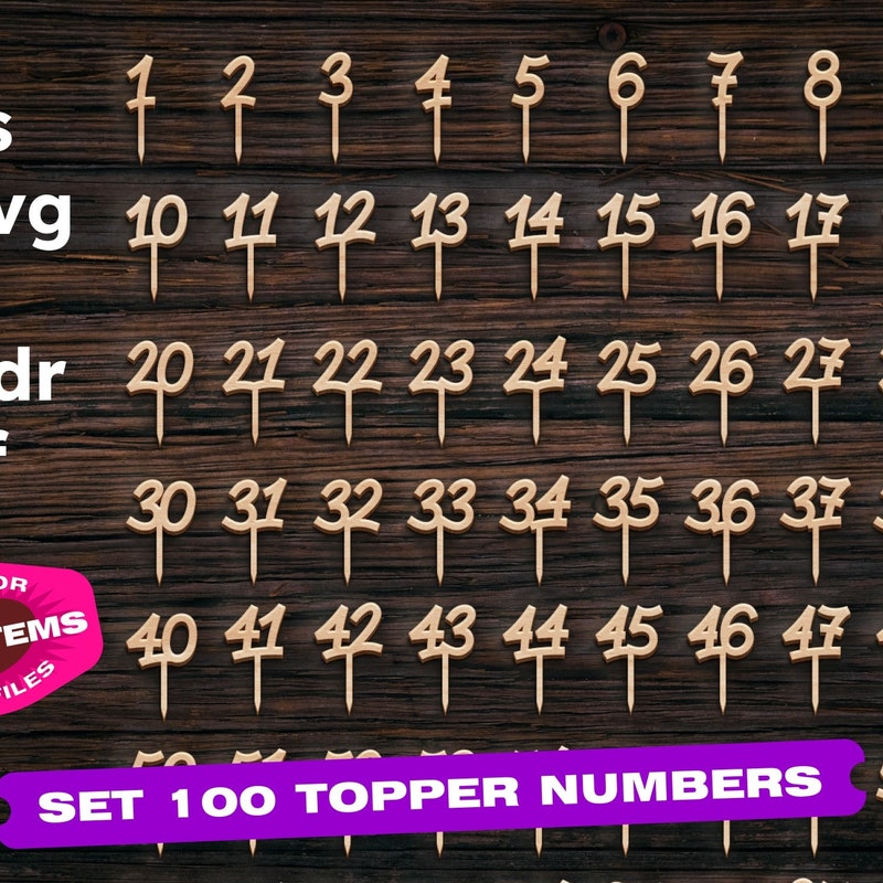 Number Cake Topper - Etsy