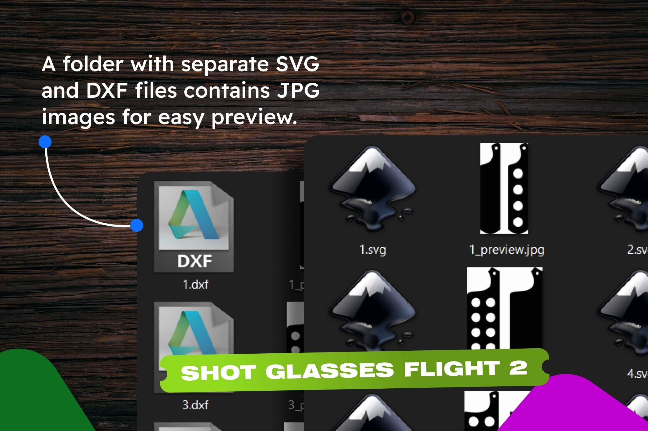 Shot Glass Flight Laser Cut Files, Charcuterie Board Templates (SVG DXF ...