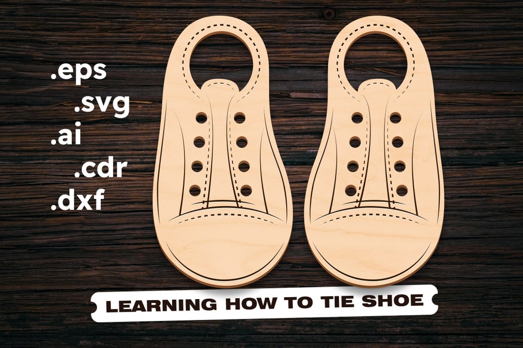 Lacing Shoe Toy SVG: Learn to Tie Shoe Laces, Laser Cut Files - Etsy