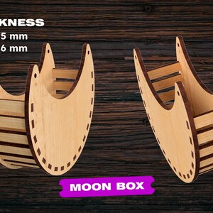 Moon Gift Box Svg Laser Cut Files Vase for Bouquets Dxf Lazer Cut for ...