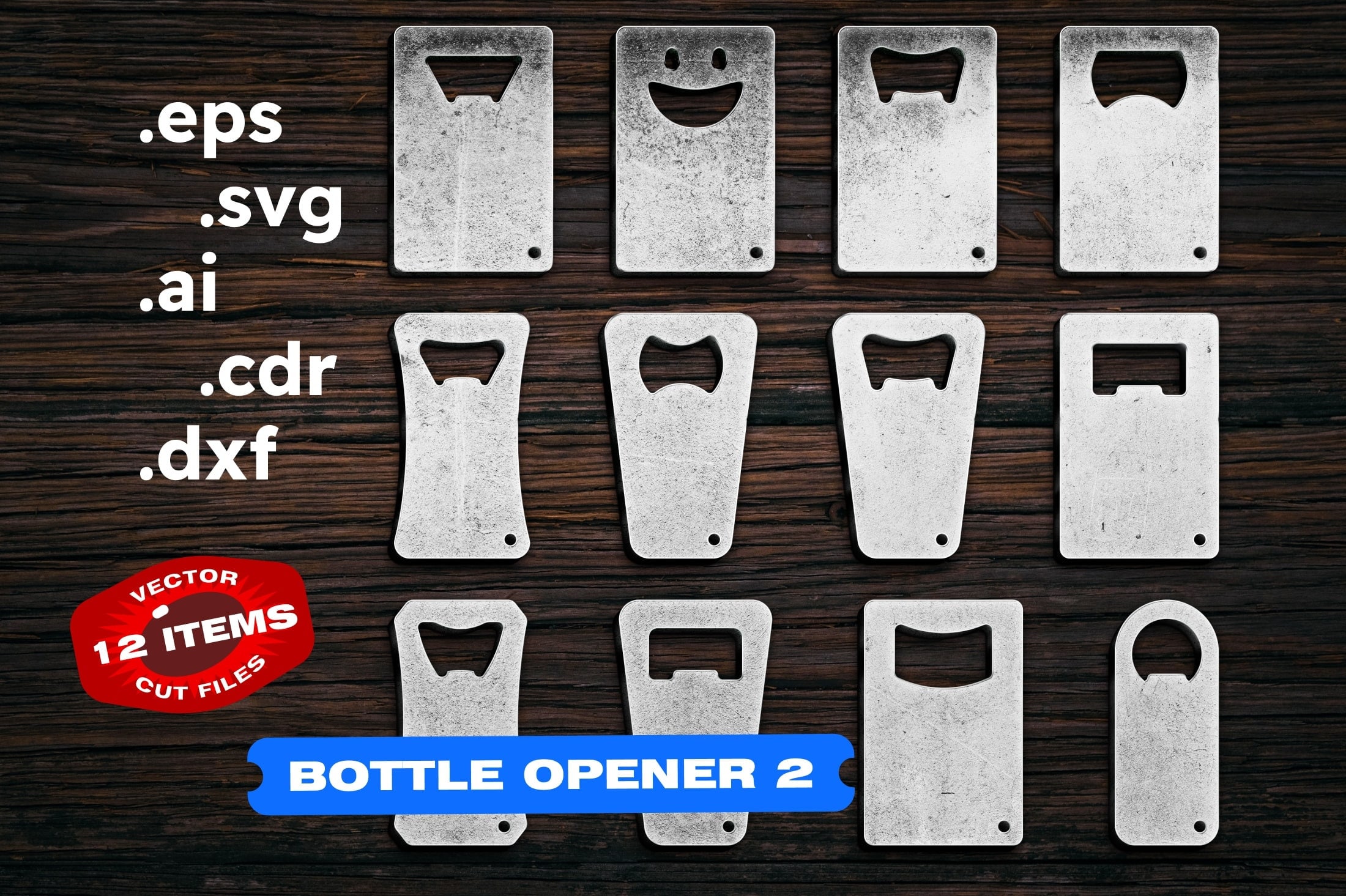 Bottle Opener SVG Credit Card Bottle Opener Dxf Laser Cut - Etsy