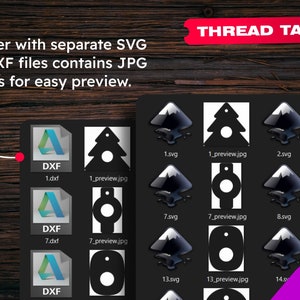 Thread Tag Svg Set 1 Embroidery Floss Sorter Floss Holder Laser Cut ...