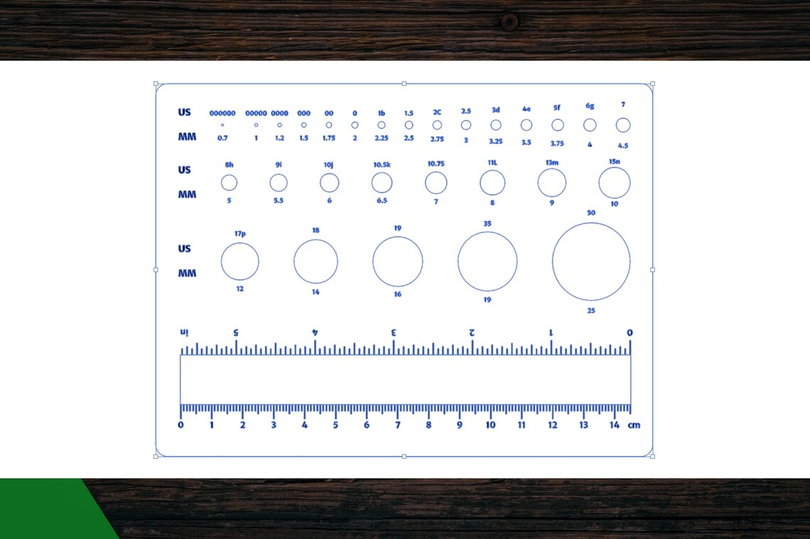 Knitting Ruler SVG Laser Cut Wood Crochet Gauge Ruler - Etsy Canada