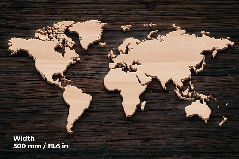 World Map SVG Cnc Router Files Wood World Map Laser Cut Files - Etsy