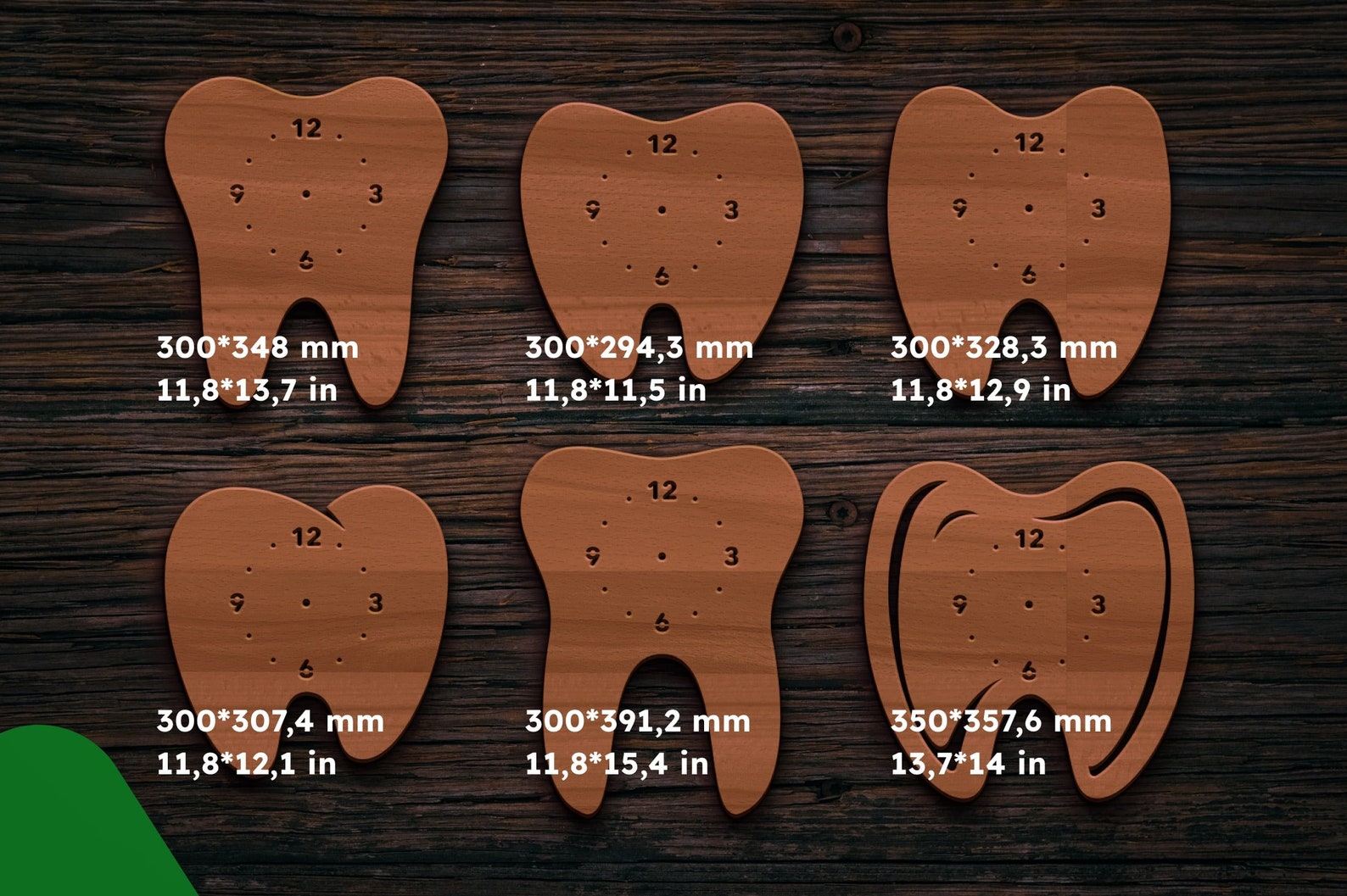 Tooth Clock SVG, Dentist Office Decor, Laser Cut Files (6 Items) - Etsy