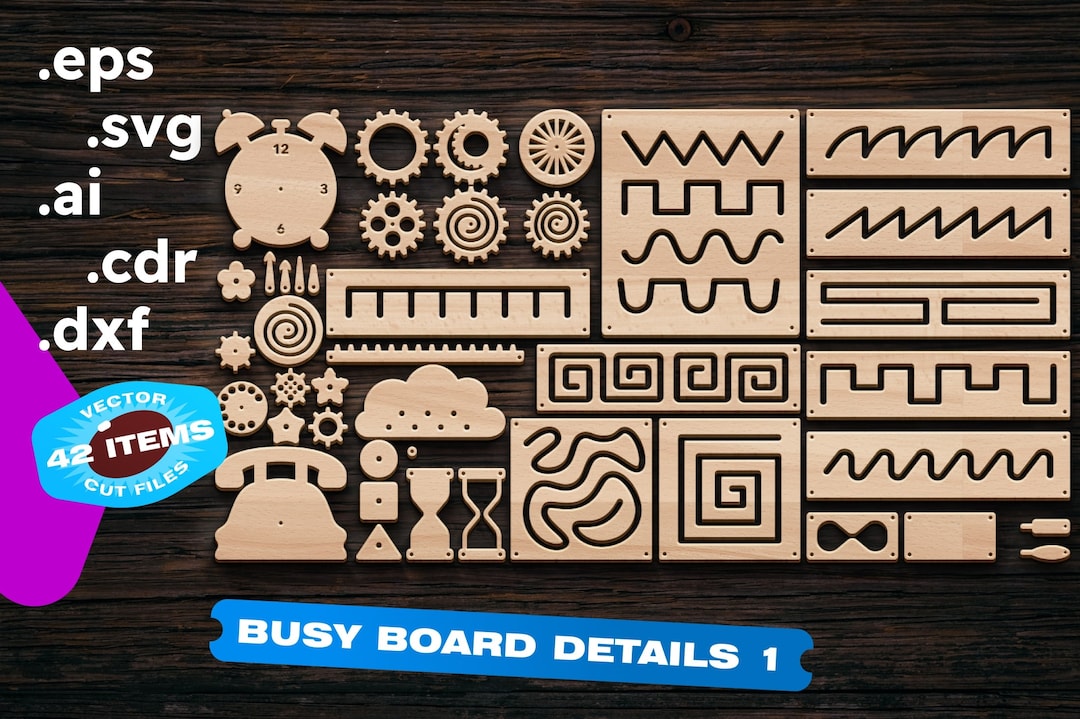 Busy Board SVG Files, Laser Cut Elements (digital Download) - Etsy